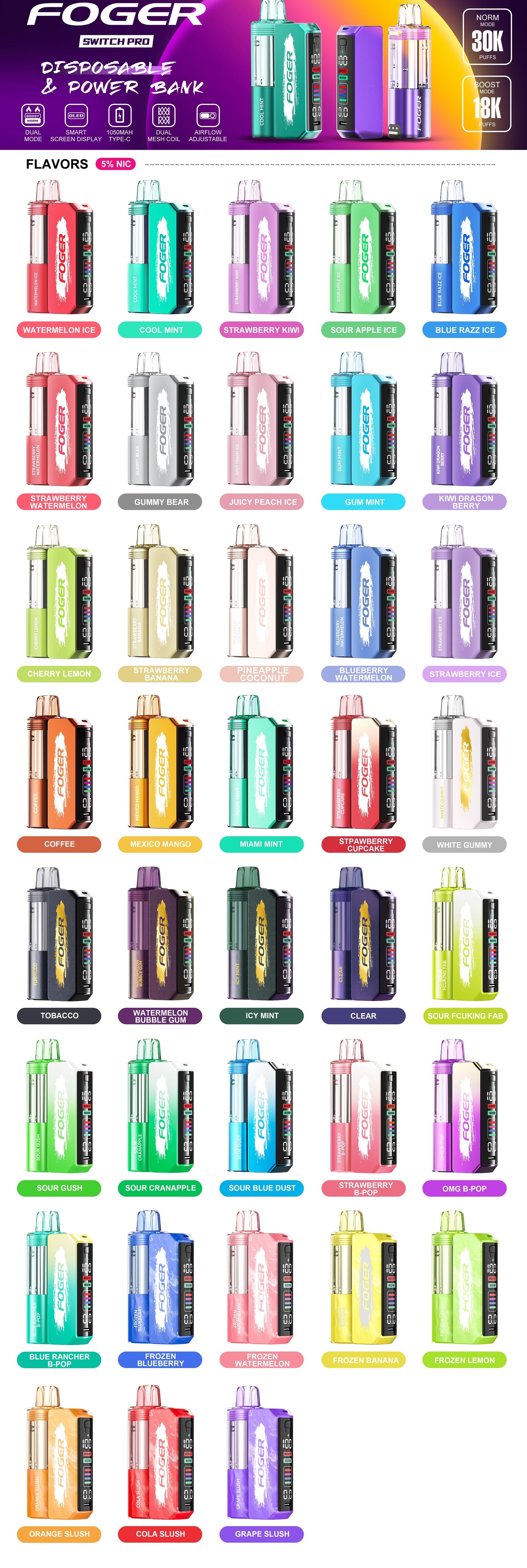 Foger Switch Pro Kit | Rechargeable Modular Vape System