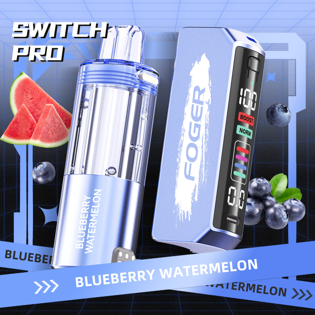 Blueberry Watermelon Foger Switch Pro Kit 30K Puffs – Juicy Blend