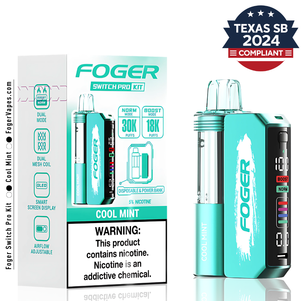 Texas Compliant Foger Vapes | Built in USA Kits, Pods & Bit