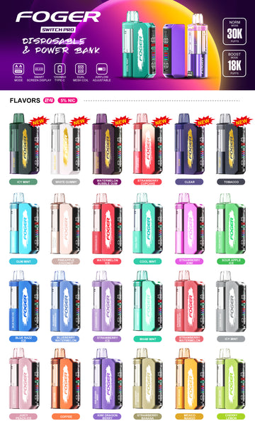 Foger Vapes Catalog - Switch Pro Kits, Pods, & Holiday Edition